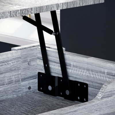 Vida Designs Lift Up Coffee Table, Grey Wood