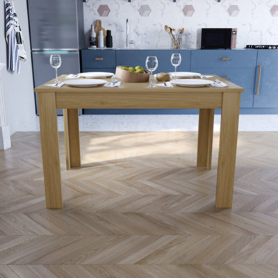 Vida Designs Medina Oak 4 Seater Dining Table