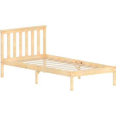 Vida Designs Milan Pine 3ft Single Wooden Bed Frame - Low Foot End