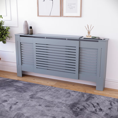 Vida Designs Milton Adjustable Radiator Cover, Dark Grey