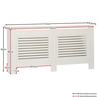 Vida Designs Milton Extra Large White MDF Radiator Cover