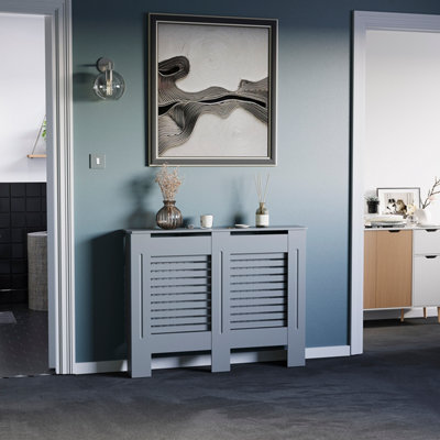 Vida Designs Milton Radiator Cover Dark Grey, Medium