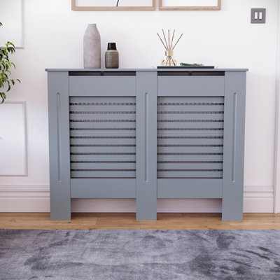 Vida Designs Milton Radiator Cover Dark Grey, Medium