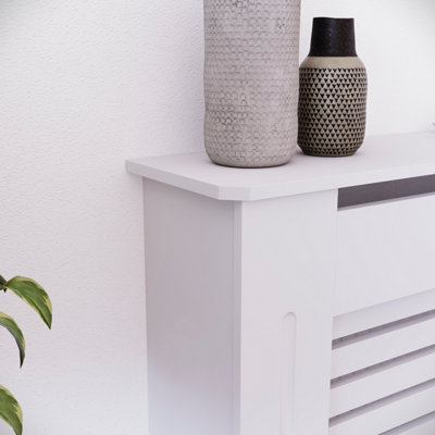 Vida Designs Milton Small White MDF Radiator Cover