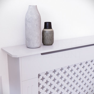 Vida Designs Oxford Extra Large White Radiator Cover