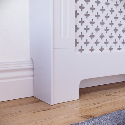 Vida Designs Oxford Large White Radiator Cover