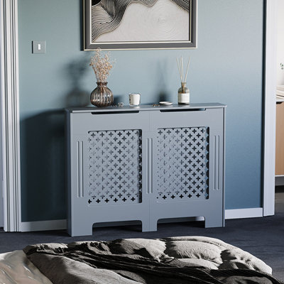 VIDA DESIGNS OXFORD RADIATOR COVER DARK GREY, MEDIUM