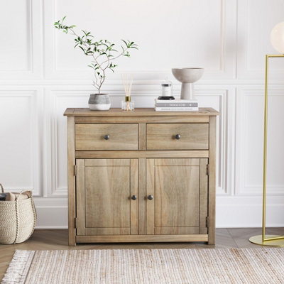 Vida Designs Panama 2 Door 2 Drawer Sideboard Solid Pine Storage Cabinet