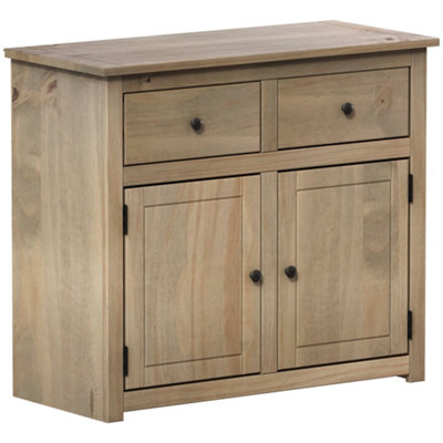 VIDA DESIGNS PANAMA 2 DOOR 2 DRAWER SIDEBOARD SOLID PINE STORAGE CABINET