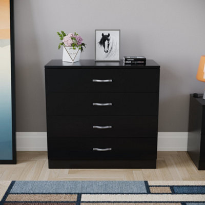Black 4 drawer chest store