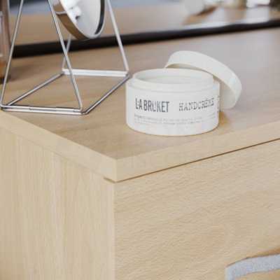 Vida Designs Riano Pine 3 Drawer Bedroom Vanity Dressing Table