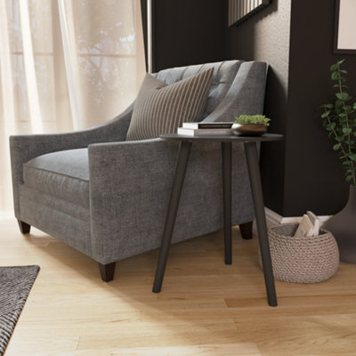 Vida Designs Round Side Table, Black