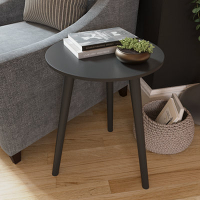 Vida Designs Round Side Table, Black