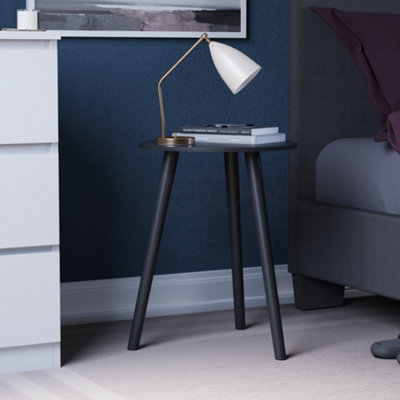 Vida Designs Round Side Table, Black