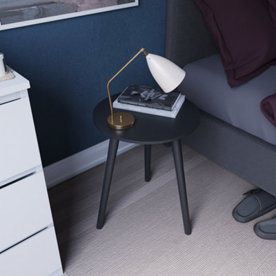 Vida Designs Round Side Table, Black