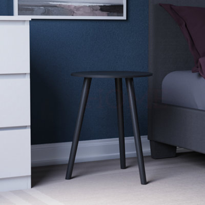 Vida Designs Round Side Table, Black