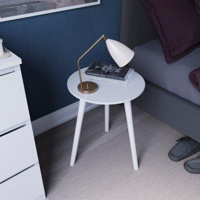 Vida Designs Round Side Table, White