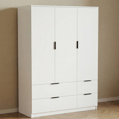 Vida Designs Trega 3 Door 4 Drawer Wardrobe, White