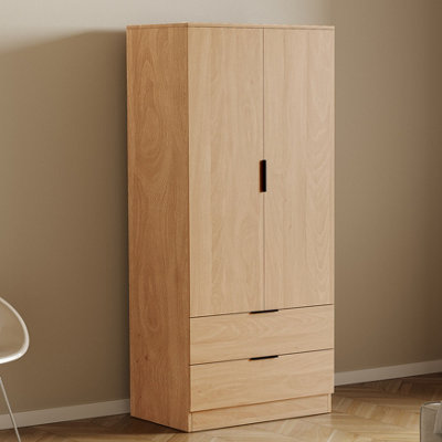 Vida Designs Trega Pine 2 Door 2 Drawer Wardrobe Hanging Rail, Shelves ...