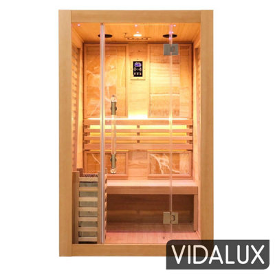 Vidalux 2 Person Elegant Traditional Sauna With Bluetooth