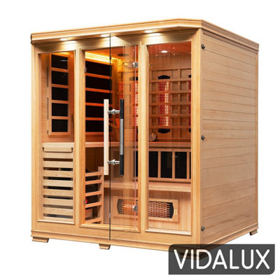 Vidalux 4-5 Person Hybrid Bench Sauna With Traditional & Full Spectrum ...