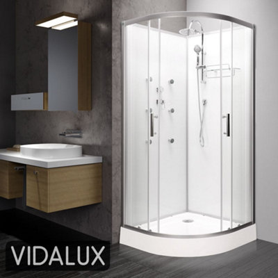 Vidalux Hydro SS78 Shower Cabin 800 x 800-White