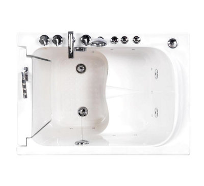 Vidalux Pennington Whirlpool & Airspa Compact Easy Access Walk-In Bath - Right Hand