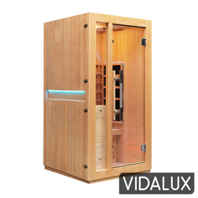 Vidalux Premier 1 Person Full Spectrum Complete Heat Sauna Carbon & Ceramic