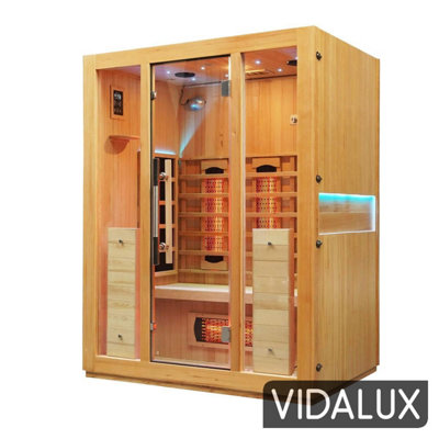 Vidalux Premier 3 Person Full Spectrum Infrared Sauna With Complete Heat