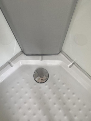Vidalux Pure E Square 900 x 900 White Electric Shower Cabin-Triton Lux ...
