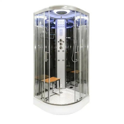 Vidalux SS1000 Quadrant Steam Shower Enclosure - Mirror Glass