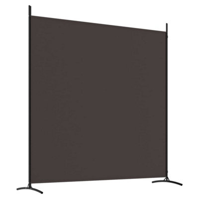 Vidaxl 2-panel Room Divider Brown 348x180 Cm Fabric Room Dividers