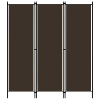 Vidaxl 3-panel Room Divider Brown 150x180 Cm Room Dividers