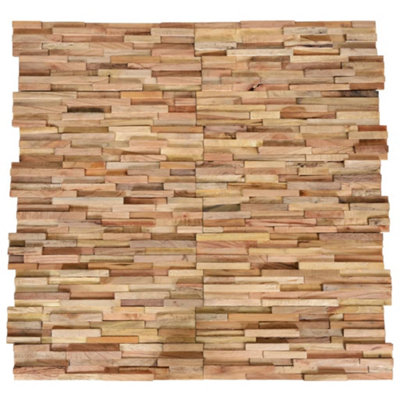 Vidaxl 3d Wall Cladding Panels 10 Pcs 1.08 M² Solid Teak Wood Wall ...