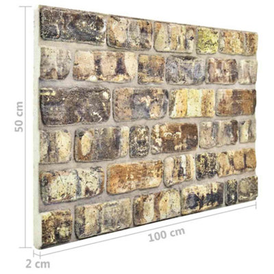 Vidaxl 3d Wall Panels With Multicolour Brick Design 10 Pcs Eps Wall Panels