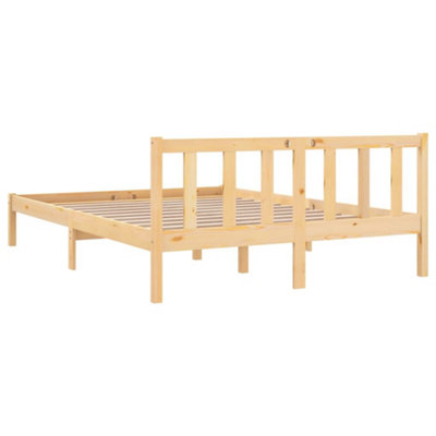 Vidaxl Bed Frame Without Mattress Solid Wood Pine King Size Bed Frames