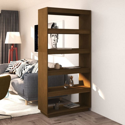 Vidaxl Book Cabinet/room Divider Honey Brown 80x35x167 Cm Solid Pinewood