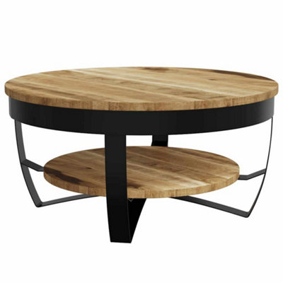 Vidaxl Coffee Table Solid Rough Mango Wood 65x32 Cm