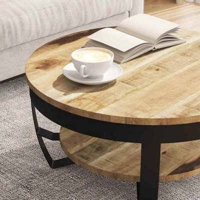 Vidaxl Coffee Table Solid Rough Mango Wood 65x32 Cm