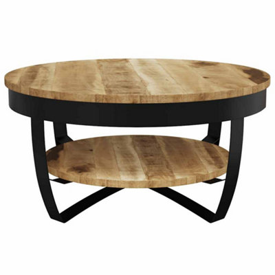 Vidaxl Coffee Table Solid Rough Mango Wood 65x32 Cm