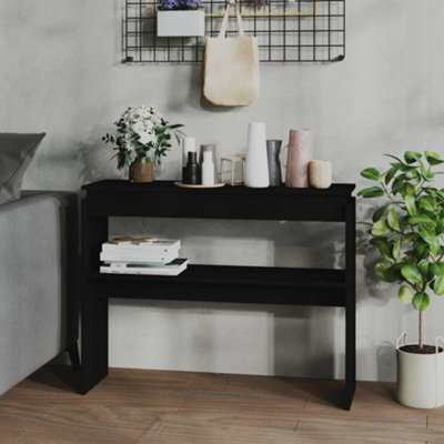 Vidaxl Console Table Black 102x30x80 Cm Engineered Wood
