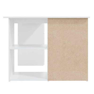 Vidaxl Corner Desk White 145x100x76 Cm Engineered Wood Corner Desks