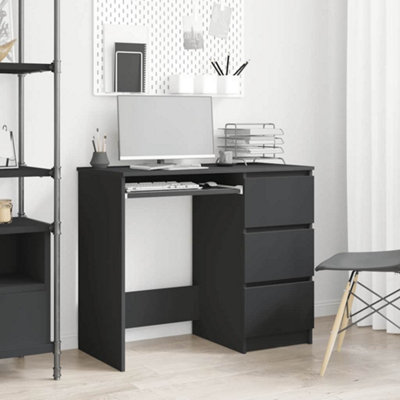 Vidaxl Desk Black 90x45x76 Cm Engineered Wood Desks