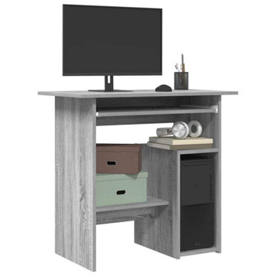 Vidaxl Desk Grey Sonoma 80x45x74 Cm Engineered Wood Desks