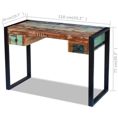 Vidaxl Desk Solid Reclaimed Wood Desks