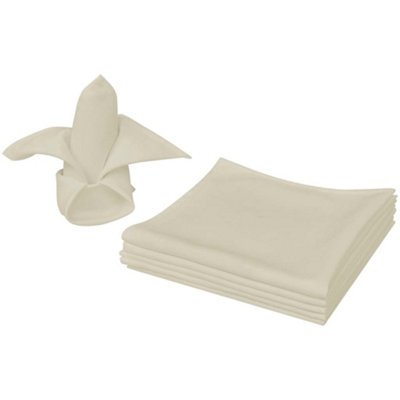 Vidaxl Dinner Napkins 100 Pcs Cream 50x50 Cm Napkins