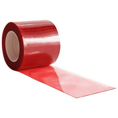 Vidaxl Door Curtain Red 200 Mmx1.6 Mm 25 M Pvc