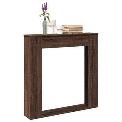 Vidaxl Fireplace Surround Brown Oak 100x20x100 Cm Engineered Wood