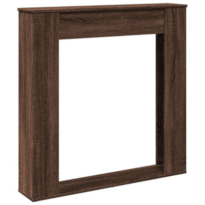Vidaxl Fireplace Surround Brown Oak 100x20x100 Cm Engineered Wood