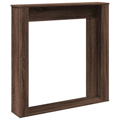 Vidaxl Fireplace Surround Brown Oak 100x20x100 Cm Engineered Wood